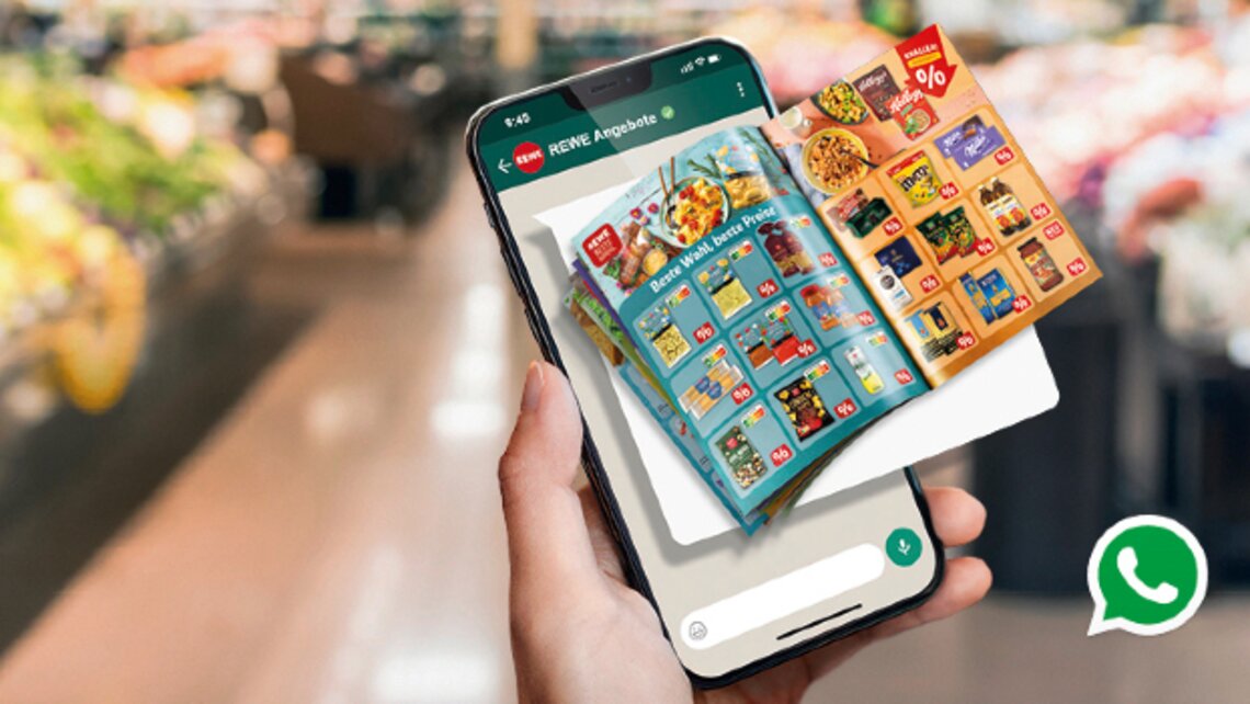REWE bietet Angebotsprospekt per WhatsApp an | REWE Presse