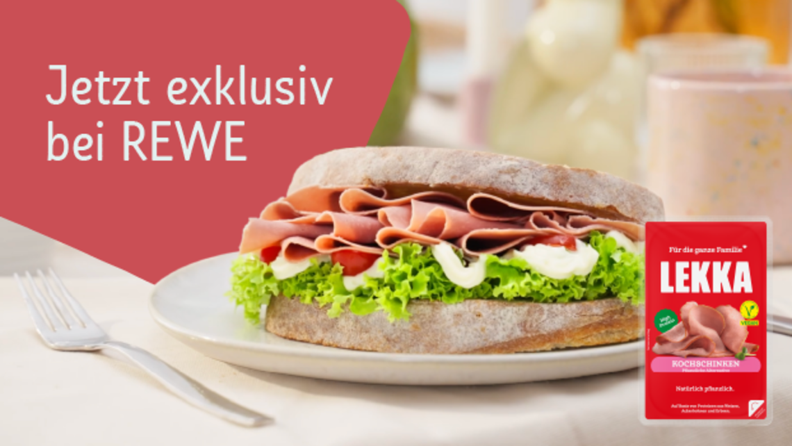 LEKKA: Pflanzlicher Schinken jetzt bei REWE | REWE Presse
